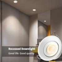 China White IP65 GU10 LED Downlight 85mm Cut Out Die Cast Aluminum Anti Glare for sale