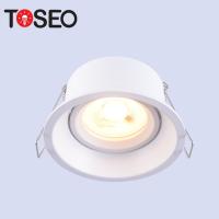 China Slim 85mm Cut Out Anti Glare Downlight Deep Cup Black 12V GU10 Die Cast Aluminum Ceiling Light for sale