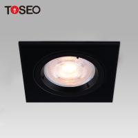 China White Fixed Square GU10 Downlight 70mm Cut Out Die Cast Aluminum 220V for sale