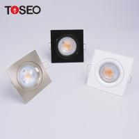 China White Fixed Square GU10 Downlight 70mm Cut Out Die Cast Aluminum 220V for sale