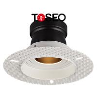 China Anti Glare Round Trimless Recessed Down Light 80mm Cutout 12V-220V for sale