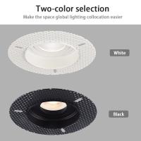 China Anti Glare Round Trimless Recessed Down Light 80mm Cutout 12V-220V for sale