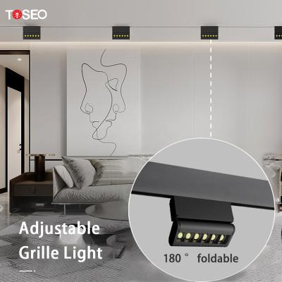 China Dimmable LED Magnetic Surface Mounted Track Lighting 6 Watt 12watt Black for sale