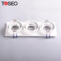 China GU10 Square Recessed LED Downlight 3W 5W 6W 7W Three Head Adjustable Spotlight 256x92mm for sale