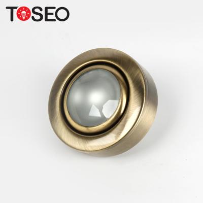 China 12V 2-3W G4 Round Recessed LED Downlight 75mm Mini Cabinet Light Golden Brass for sale