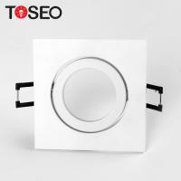 China Adjustable Square Recessed Downlight 85x85mm Pure Aluminium MR16 Housing GU5.3 GU10 12V for sale