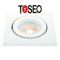 China Adjustable Square Recessed Downlight 85x85mm Pure Aluminium MR16 Housing GU5.3 GU10 12V for sale