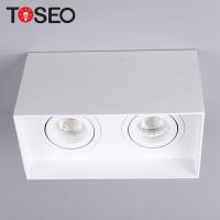 China Adjustable Square Double Head Surface Mounted LED Downlight 200x100mm GU10 220V for sale