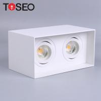 China Adjustable Square Double Head Surface Mounted LED Downlight 200x100mm GU10 220V for sale