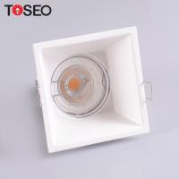 China Square 88mm Anti Glare Downlight 12V GU10 Recessed Spotlight White Aluminum for sale