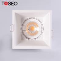 China Square 88mm Anti Glare Downlight 12V GU10 Recessed Spotlight White Aluminum for sale