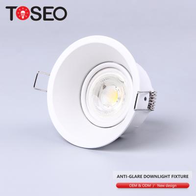 China Die Cast Aluminum 5W 7W Round Recessed Downlight Anti Glare 80mm Cutout GU10 for sale