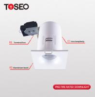 China Square Anti Glare Fire Rated Downlight GU10 Diecast Aluminium 75mm Cutout IP65 220V-240V for sale