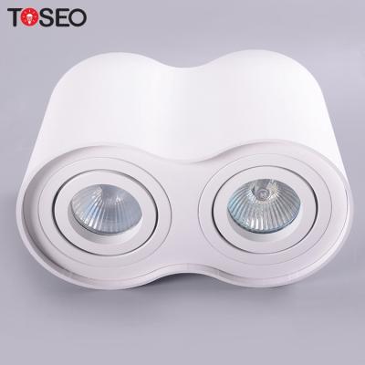 China Surface Mounted LED Downlight Double Head Adjustable Spotlight 220V GU10 180x100mm for sale