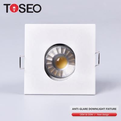 China Fixed White Square Anti Glare LED Downlight 70mm Cut Out 12V GU5.3 for Living Room for sale