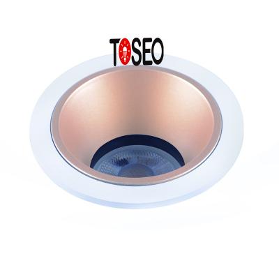 China Deep Cup Anti Glare LED Downlight 70mm Cut Out 12V 220V Die Cast Aluminum Recessed Light for sale