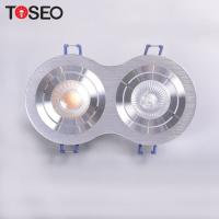 China Double Head Aluminium Ceiling Downlight 7w Satin Nickel Round LED Spotlight for sale