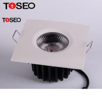 China 11W Dimmable Fire Rated LED Downlight Black Square 70mm Cutout 220V-240V for sale