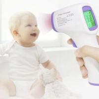 China Body Mode Baby Forehead Thermometer With Three Color Backlight LCD Display for sale