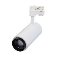 China dimmable led track lights 35w Zoomable 15°-55° adjustable black white Zoomable 90Ra 100LM/W modern lighting for sale