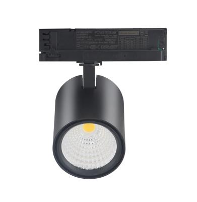 China 30W led track lights dimmable Non Flicker Dali Dimmable 3000LM 90Ra Black 4000K 0.9PFC 5 years 38° indoor shop lighting for sale