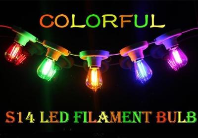 China Colorful E27 Led Filament Bulb Rgb 6w 600lm Clear Glass High Brightness for sale