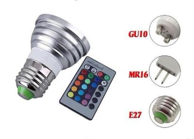 China Rgb E27 Led Spot Bulbs 3w Epistar Chip Long Lifespan With Rgb Controller for sale