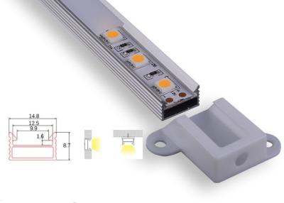 China Opal Matte Led Aluminium Extrusion Profiles Indoor Lighting With End Caps Clips for sale