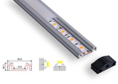 China Waterproof Led Aluminum Profile Black Fixture Ip44 With Clear Diffuser Cover for sale