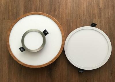 China 12 Watt 18 Watt Dimmable LED Round Panel Light Epistar SMD 2835 90LM/W IP20 Wood Color for sale