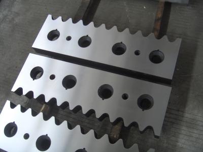 China Hydraulic Crop Billet Shear Blade V Shaped Steel Shears 5500mm Cr12MoV for sale