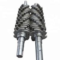 China Double Roller Plastic Shredder Blades For Wood Pipe Crusher for sale