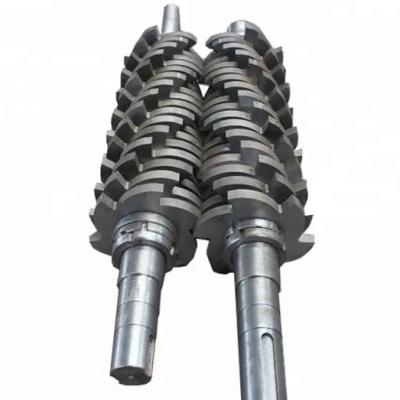 China Double Roller Plastic Shredder Blades For Wood Pipe Crusher for sale