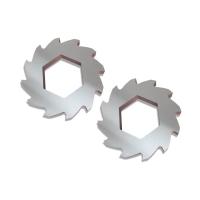 China Double Shaft Metal Shredder Blades 58-60HRC Hardness Custom Sizes for Scrap Plastic Tyre for sale