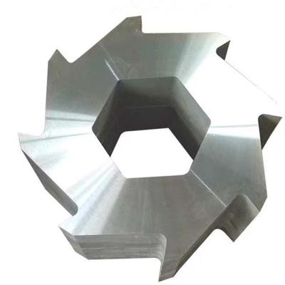China Double Shaft Shredder Cutters 40x40x20mm 60x60x30mm Rubber Shredder Blades Rotor Blades for sale