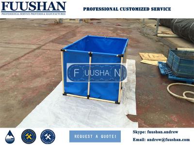 China Fuushan Round PVC Tarpaulin Foldable Cat Fish Pond For Fish Farms for sale