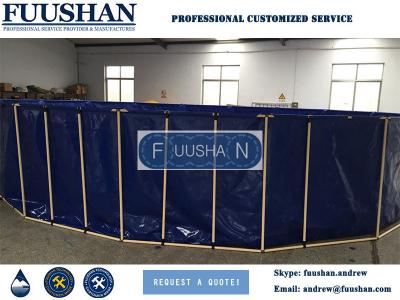 China Fuushan Round&Square Collapsible PVC Canvas Folding Koi Fish Tanks for sale