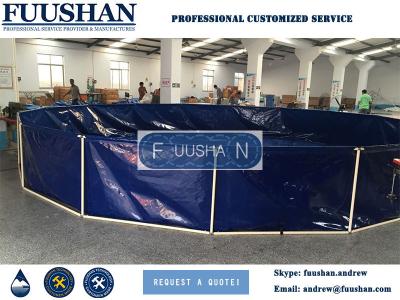 China Fuushan PVC/TPU Canvas Foldable & Collapsible Ponds for Aquaculture Shrimp Farming for sale