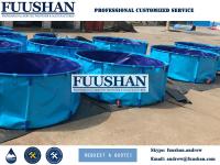 China Fuushan Strong PVC Cloth Collapsible And Recycled 5M3-30M3 Fish Farming Tank for sale