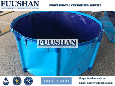 China Fuushan Round&Square Collapsible PVC Fabric Fish Farm Fish Transportation Tank for sale