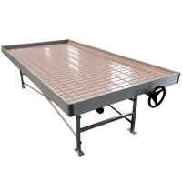 China Movable Hydroponic Ebb And Flood Customized Greenhouse Rolling Benches Seedbed for sale