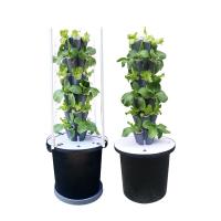 China Home Use Garden Petal Hydroponic Tower Growing System 6/8/10 Layers Optional LED Light for sale