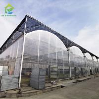 China Plant Cultivation With Plastic Film Covered Multi Span Greenhouse And Irrigation System for sale