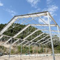 China Galvanized Steel Plastic Film Greenhouse Retractable Large Tunnel Custom for sale