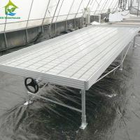 China Ebb Flood Agricultural Hydroponic 4x8Ft Grow Table Seedbed Rolling Bench Movable for sale