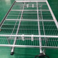 China Greenhouse Rolling Bench with Expanded Metal Mesh – Aluminum Frame & Galvanized Steel Movable Seedbed for sale
