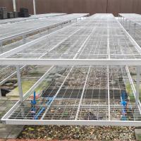 China Greenhouse Rolling Bench with Expanded Metal Mesh – Aluminum Frame & Galvanized Steel Movable Seedbed for sale