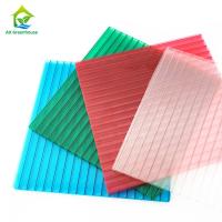 China 2.1m Width 2 Layers PC Hollow Board UV Resistant Greenhouse Cover Materials for sale