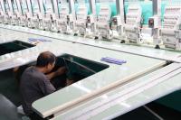 China 9 Needles Easy Cording Embroidery Machine 15 Heads Laser Cut Embroidery Machine for sale