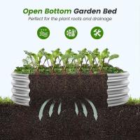 China Easy To Assemble Round Metal Raised Garden Beds Outdoor 2*1Ft  Sliver for sale
